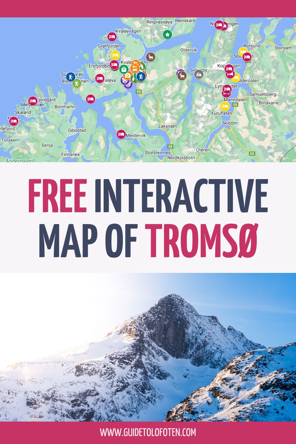 Map of Tromso - Winter edition | Guide to Lofoten