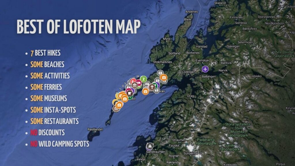Map of Lofoten - Hiking Edition | Guide to Lofoten
